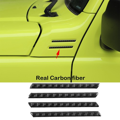 Real Carbon Fiber Engine Hood Side Wrap Angle Cover For Suzuki Jimny ...