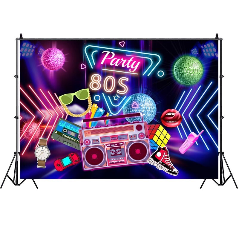 80 S Day Picture Backdrops Amazon.com : Loccor 8x6ft Fabric 80s