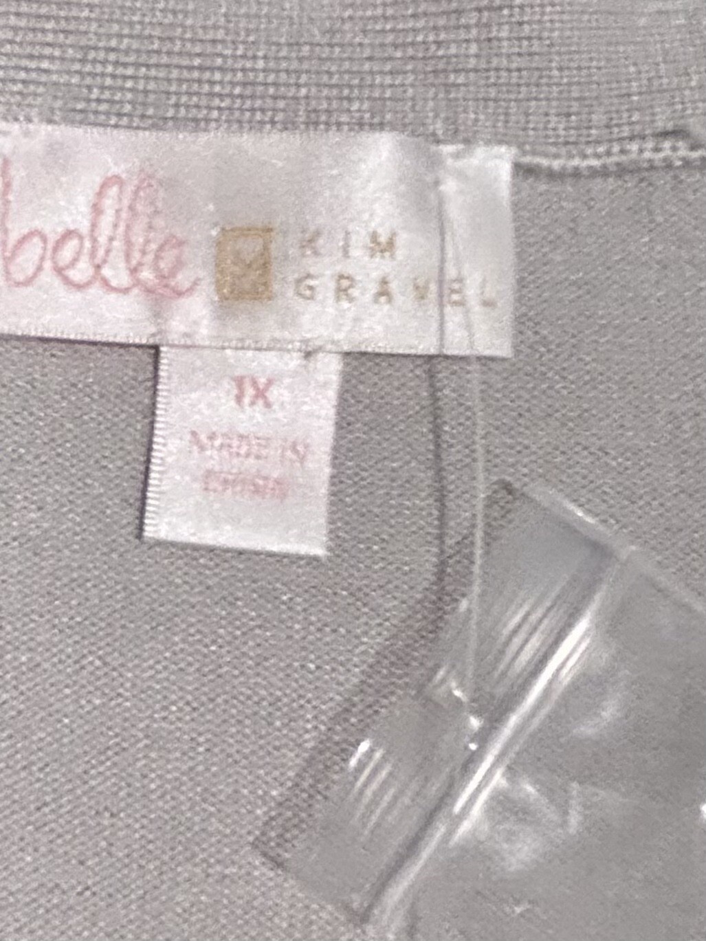 belle by kim gravel light grey rayon pocket knit duster 1x | eBay