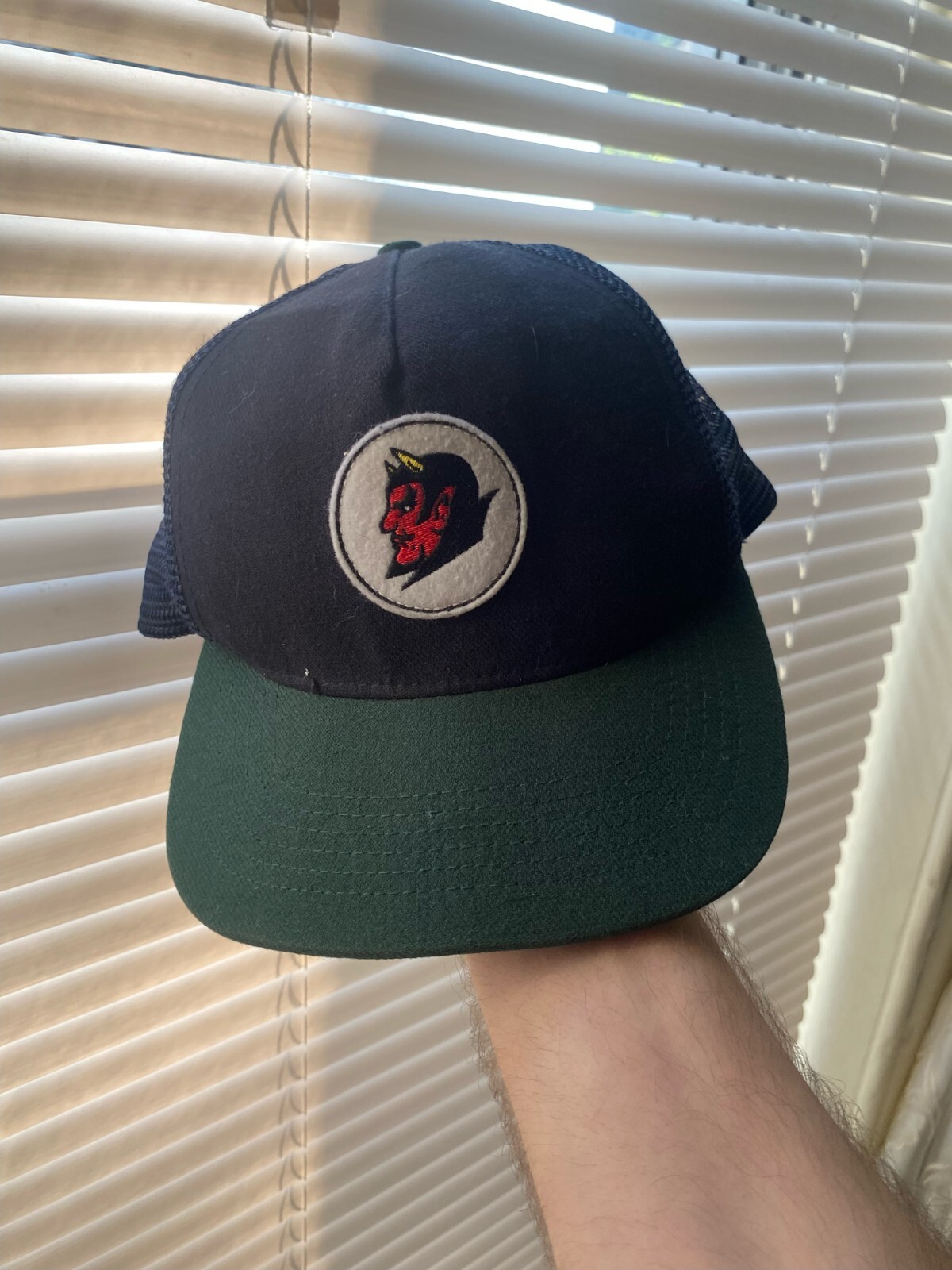 RARE 90's Supreme Devil Snapback Mesh Hat Vintage Mad… - Gem