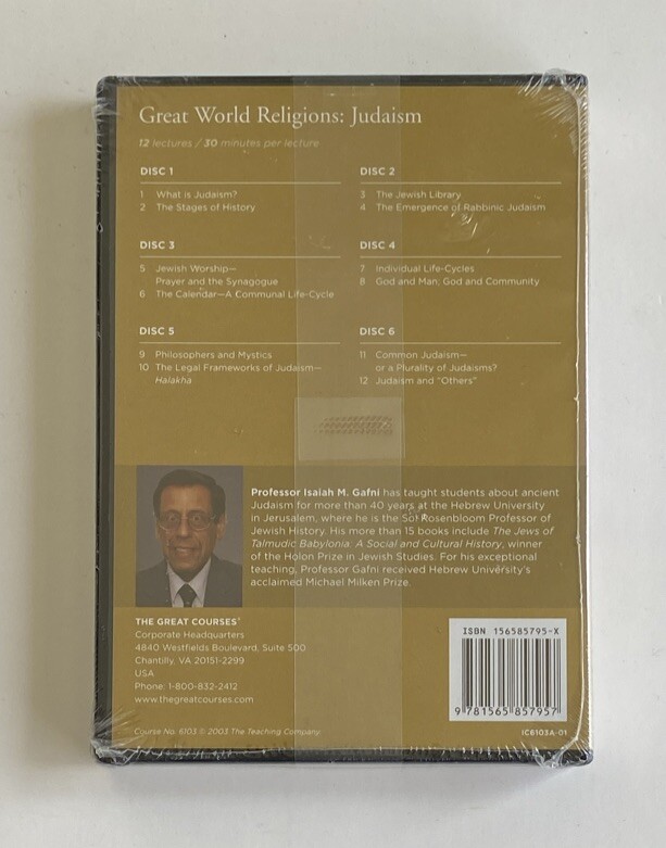 Great World Religions : Judaism by Isaiah Gafni (2003, Compact Disc ...