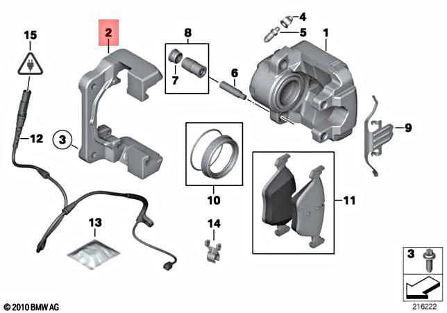 BMW+34116864186+Genuine+OEM+Caliper+Mount for sale online | eBay
