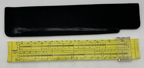 Vintage Pickett Microline 140 Yellow Slide Rule with Case | eBay