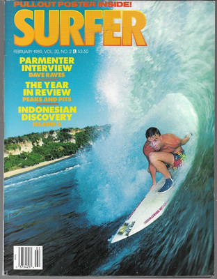 SURFER Mag Feb 1989 - DAVE PARMENTER Int - No Label - DEREK HO Poster ...