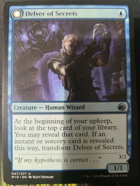 MTG Delver of Secrets // Insectile Aberration Innistrad: Midnight Hunt ...