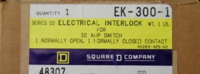 Square D Electrical Interlock Kit EK3001 | eBay