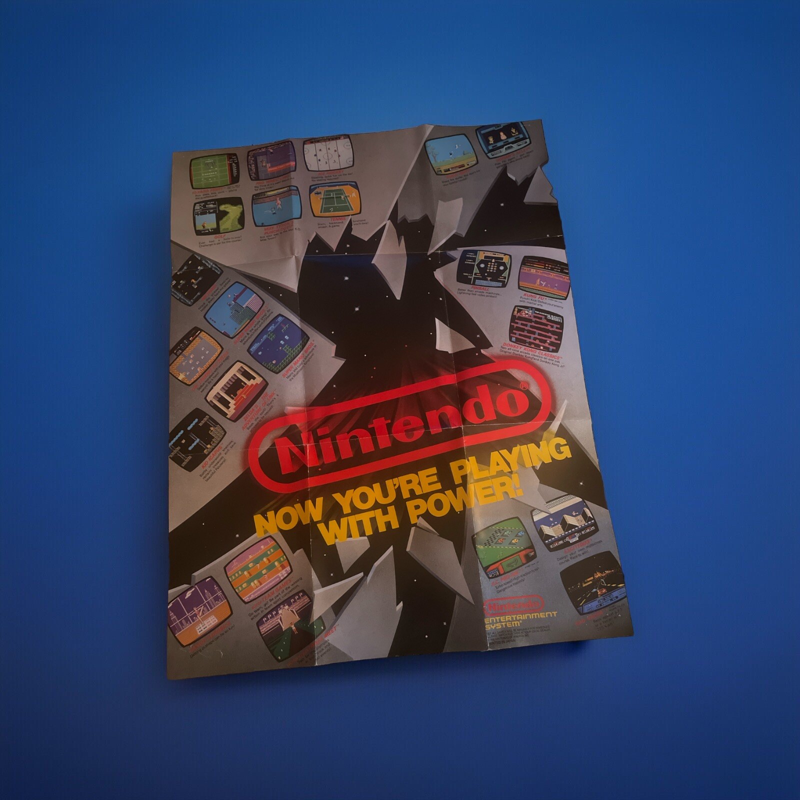 Nintendo Now You're Playing With Power Poster NES Promo | eBay