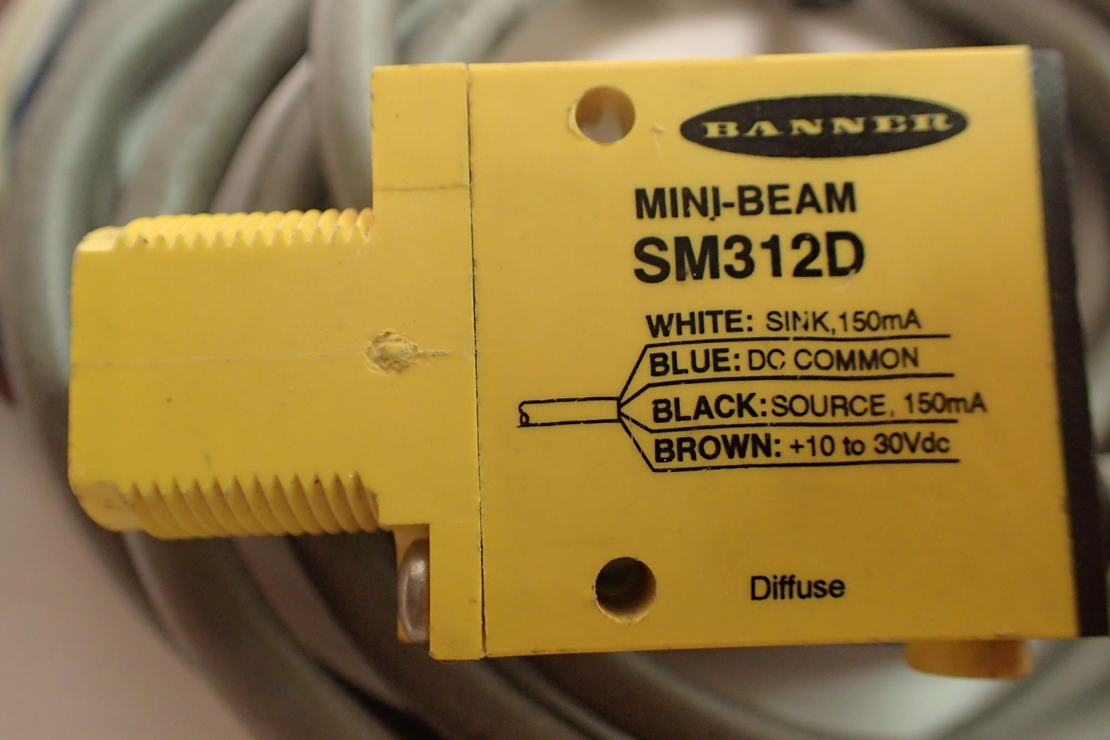 BANNER SM312D MINI-BEAM DIFFUSE MODE SENSOR W/ 6.5" CABLE | eBay