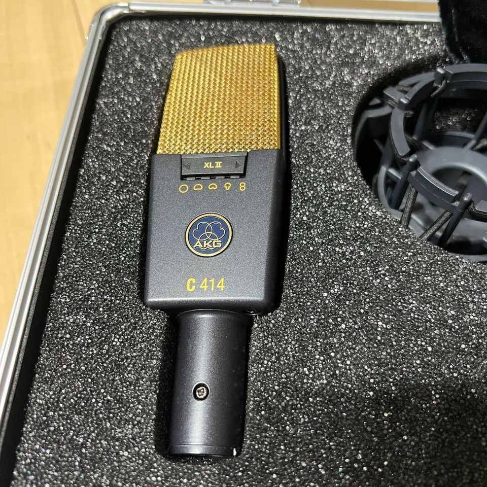 AKG Studio Condenser Microphone C414 XLII XL2 Recording Mic With Case ...