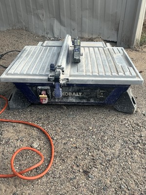 Kobalt 5 Amp 7-in-Blade Corded Wet Tabletop Sliding Table Tile Saw | eBay