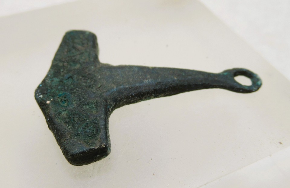ANCIENT VIKING BRONZE THORS HAMMER AMULET PENDANT SUPER RARE | eBay