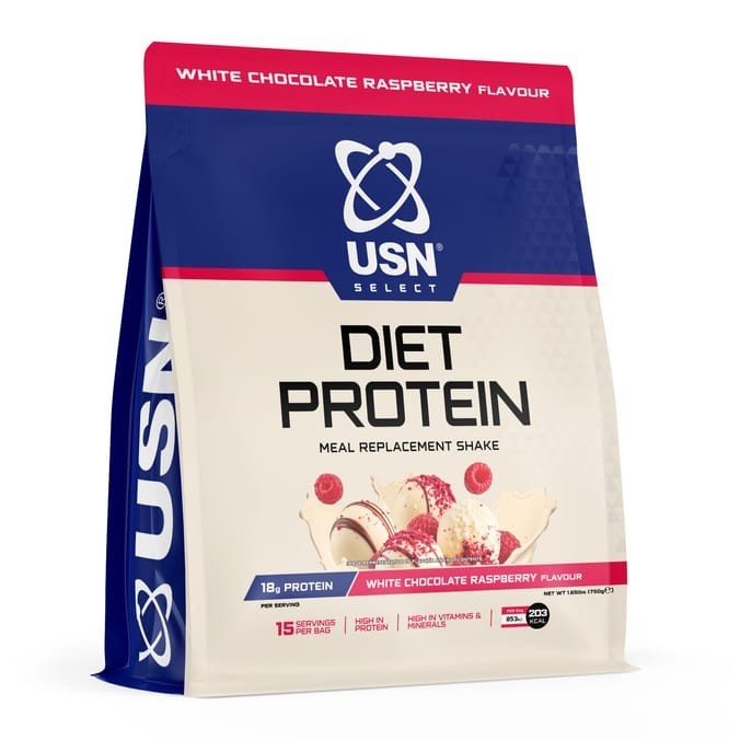 USN Select Diet Protein Powder White Chocolate Raspberry High Protein ...