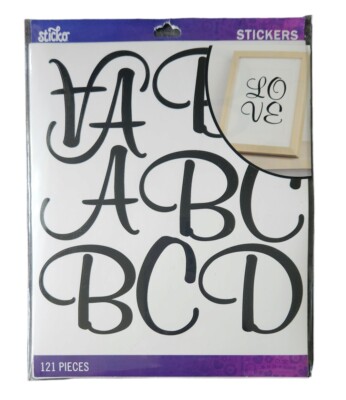 American Crafts Stickers Letters, Numbers, Punctuation 121 CT. Black | eBay