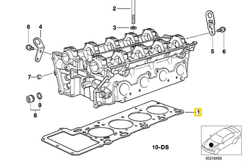 NEW BMW 5 E39 ENGINE CYLINDER HEAD GASKET RIGHT 11121433467 ORIGINAL | eBay