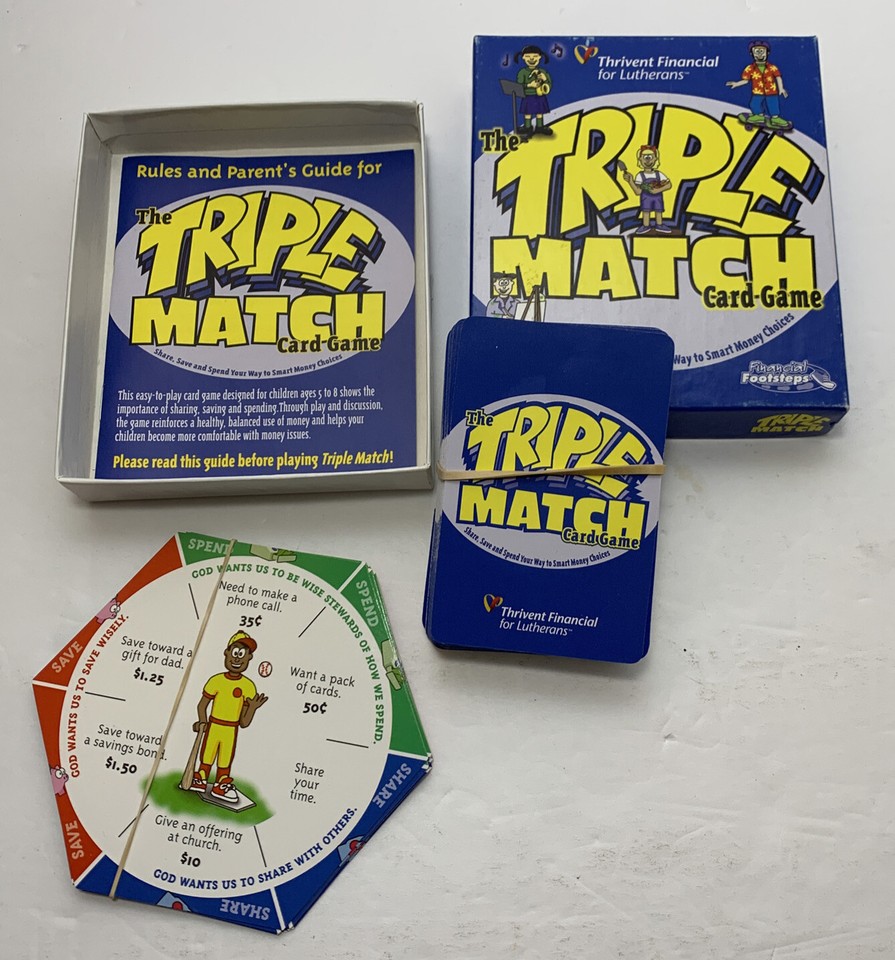 Triple Match Card Game Thrivent Financial For Lutherans Ages 5-8. U1 | eBay