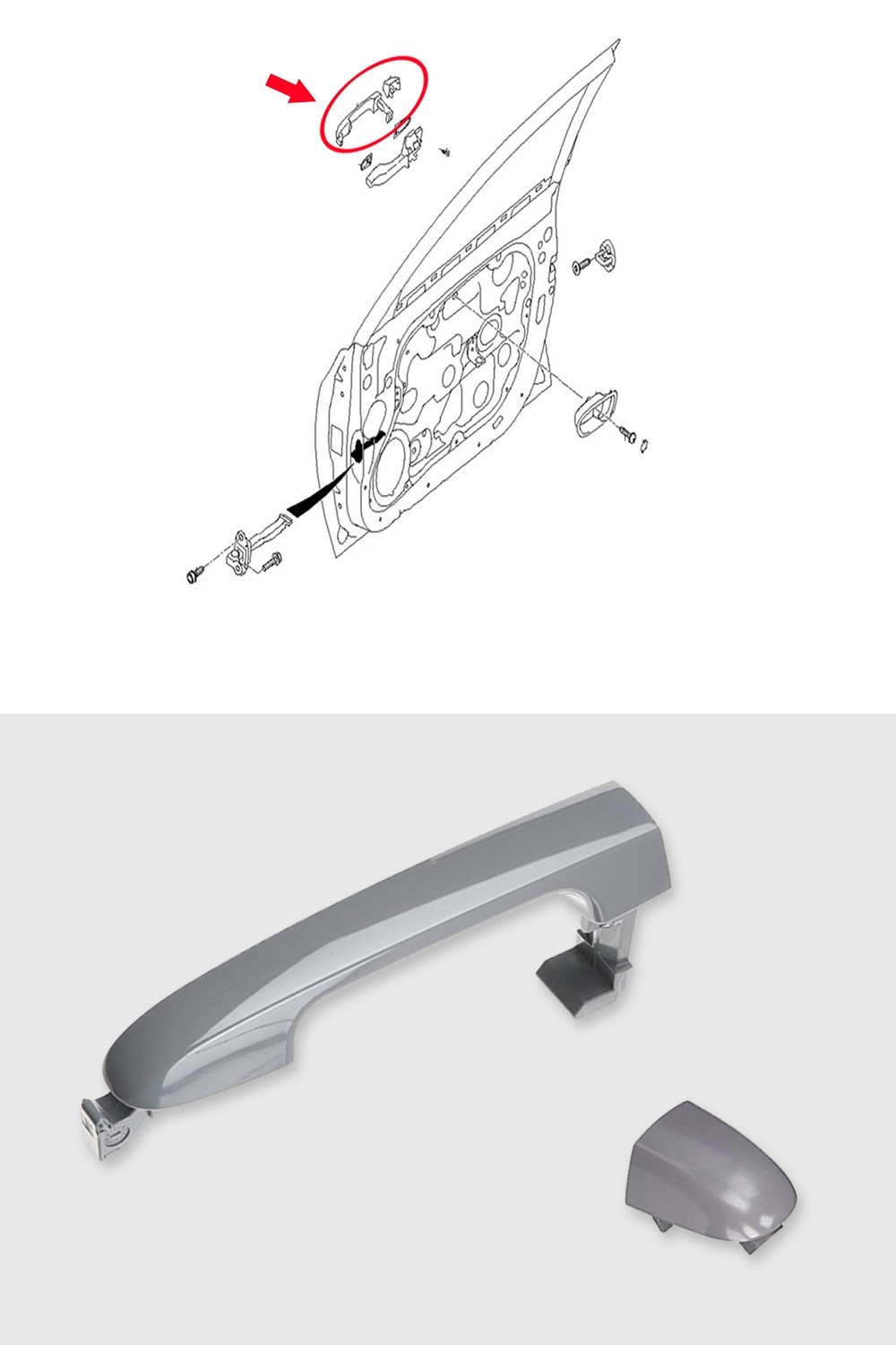 826512H000-DS, 826522H020 Door Handle Without Keyless Entry For Hyundai ...