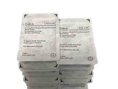 (17) NEW Cellvis 12 Well Plate w/ #1.5 Glass-Like Polymer Coverslip ...
