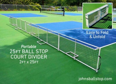 Pickleball Stop Ball Stop Court Divider | 2ft x 25ft | Foldable ...
