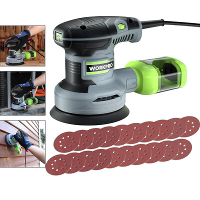 WORKPRO 300W 125mm Orbital Sander with 6 Variable Speed,for Sanding ...