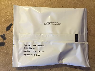 Waters Sep-Pak tC18 1cc Vac Cartridge, 100 mg Sorbent/Cartridge ...