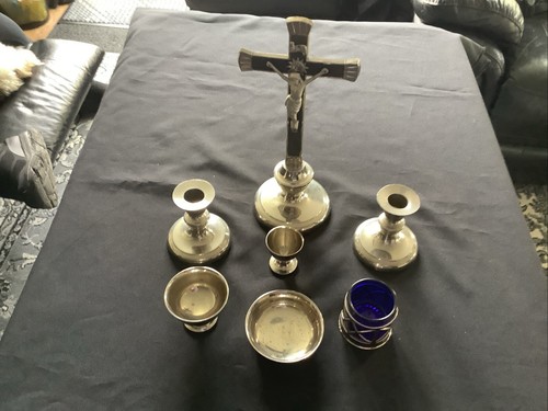 Vintage West German Travelling Catholic/Communion/Last Rites Crucifix ...