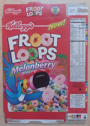 Empty Vintage Froot Loops Melonberry Pink Cereal First Box 2002 B9 | eBay