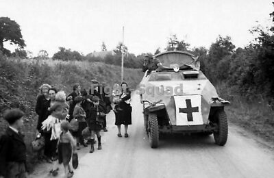 WW2 Picture Photo France 1944 German SdKfz. 251 halftrack medical ...