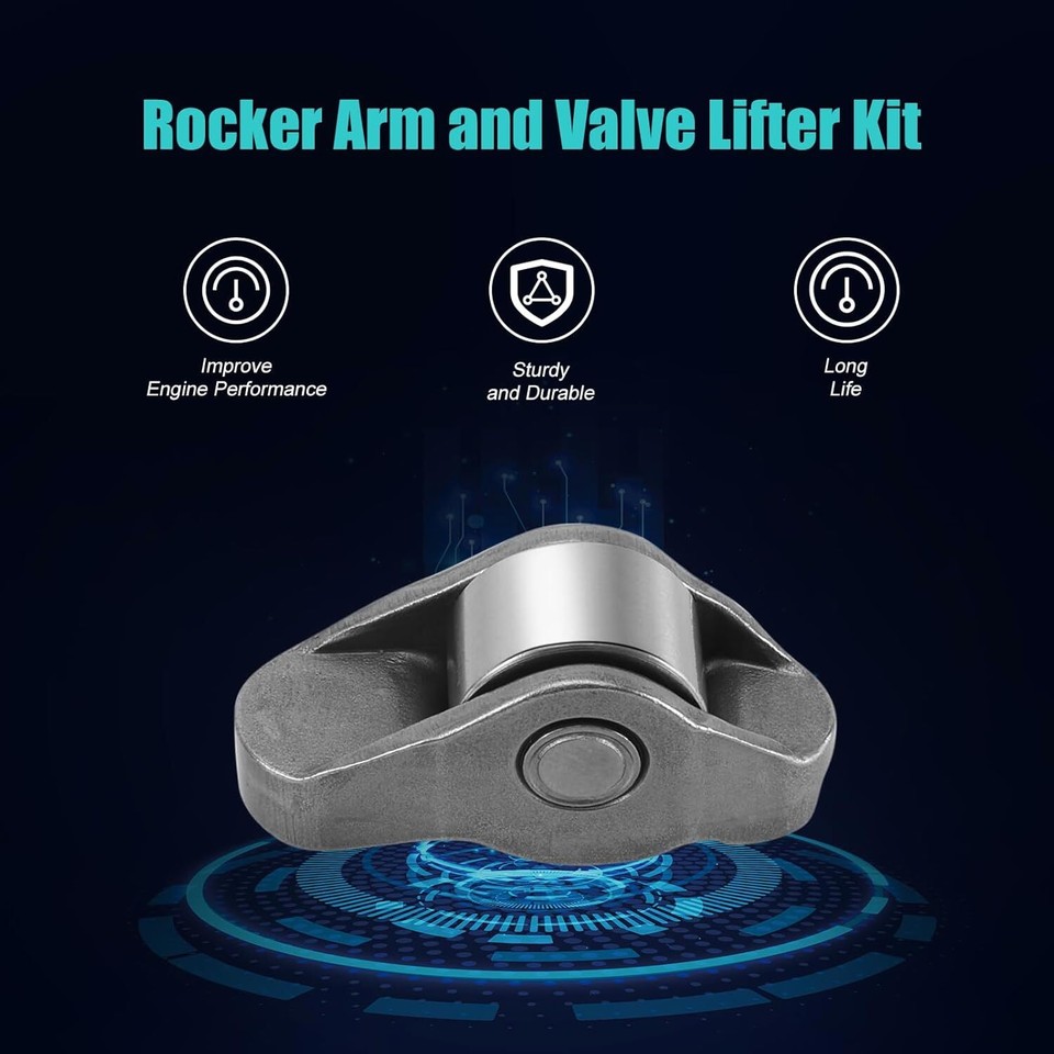 16x Rocker Arms & Valve Lifters Kit Replaces 12565203 12656486 12693909 ...