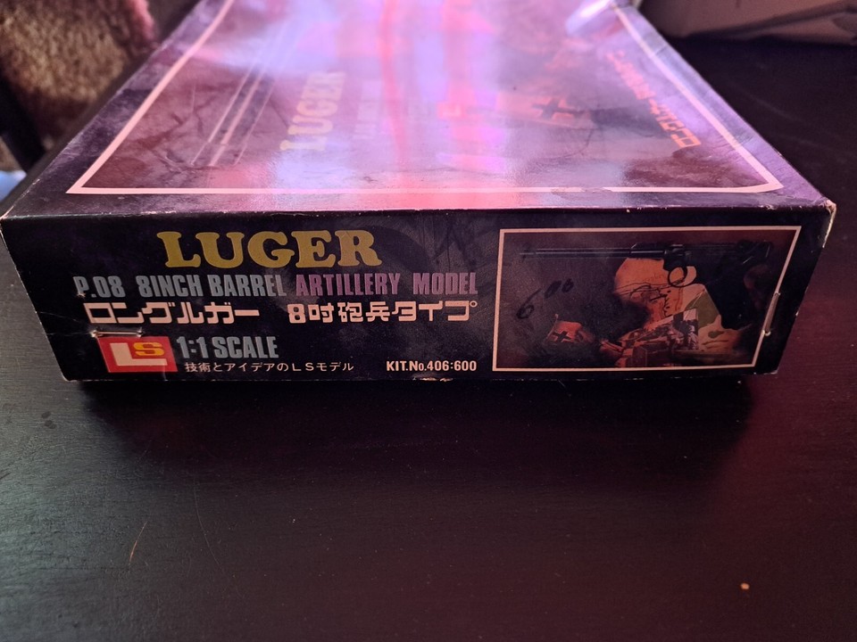 Vintage L&S Luger P.08 Artillery Model Japan 1:1 Scale Model KIT SUPER ...