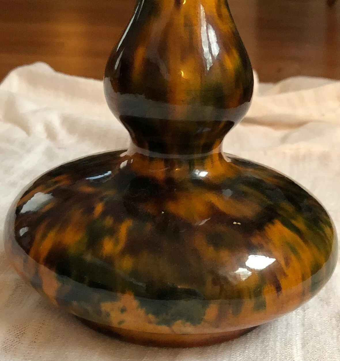 Antique Dunmore Pottery Vase Arts & Crafts Gourd Shape Earthy Colors ...