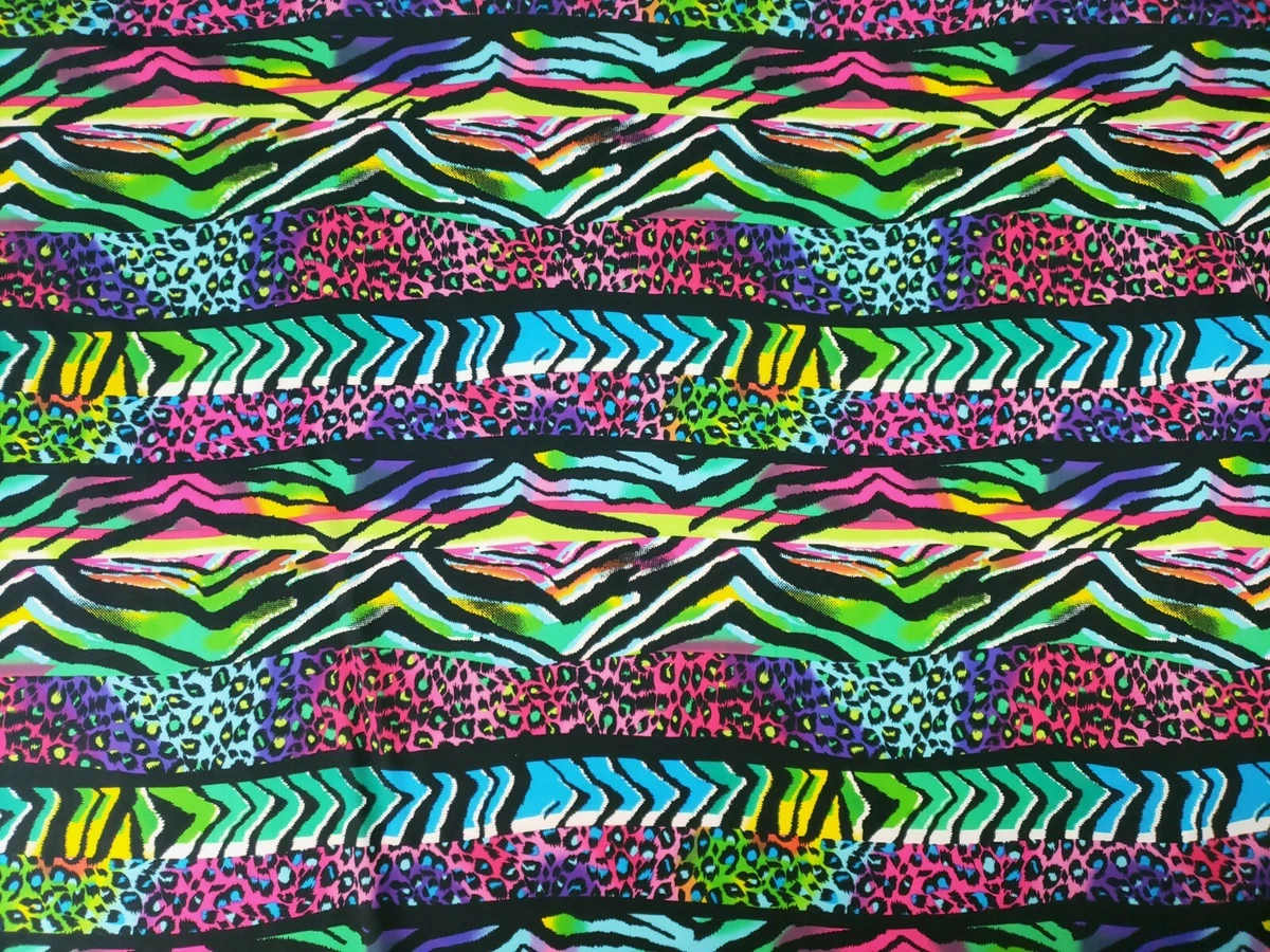 Neon Rainbow Colored Zebra Print
