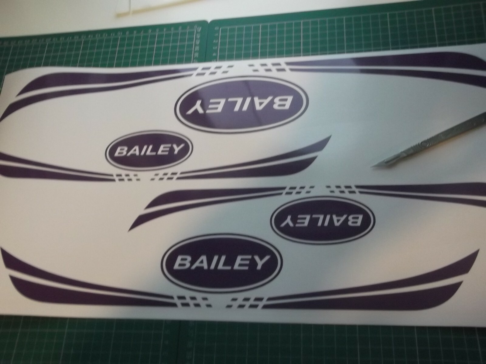 BAILEY CARAVAN Set Sticker Decal x 4. 3 Sizes. Choice of 19 colours ...