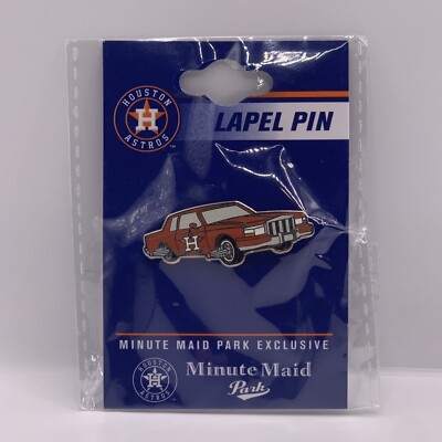 SLAB & SWANGAS Houston Astros Cadillac w/ Rims Label Pin Minute Maid ...