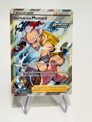 MUSTARD 2021 Pokemon Battle Styles FULL ART TRAINER Rare 162/163 ...