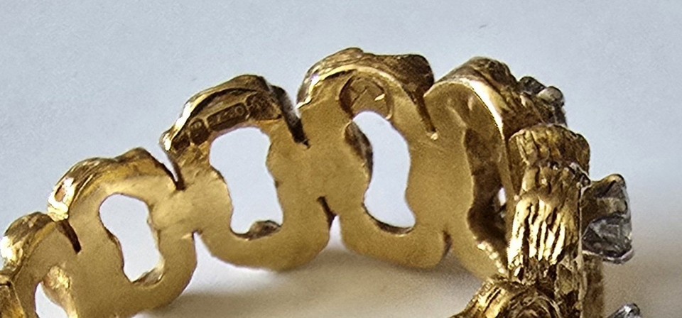 Omega 18ct Gold & Diamond Ring 1960s Gilbert Albert | eBay UK