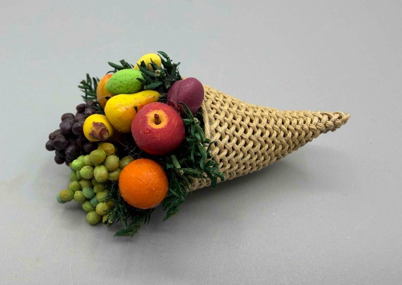 MINIATURE DOLLHOUSE 1:12 SCALE THANKSGIVING CORNUCOPIA - HEA-7873 | eBay