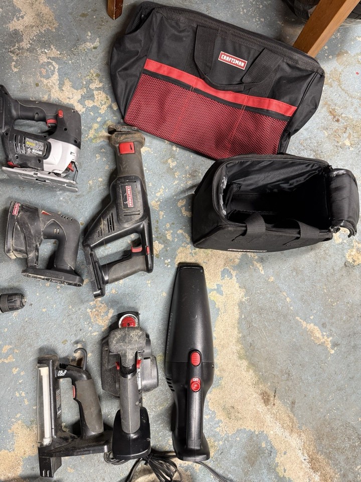 Large Set Craftsman C3 19.2V Tools With Charge Station Batteries & Tool ...