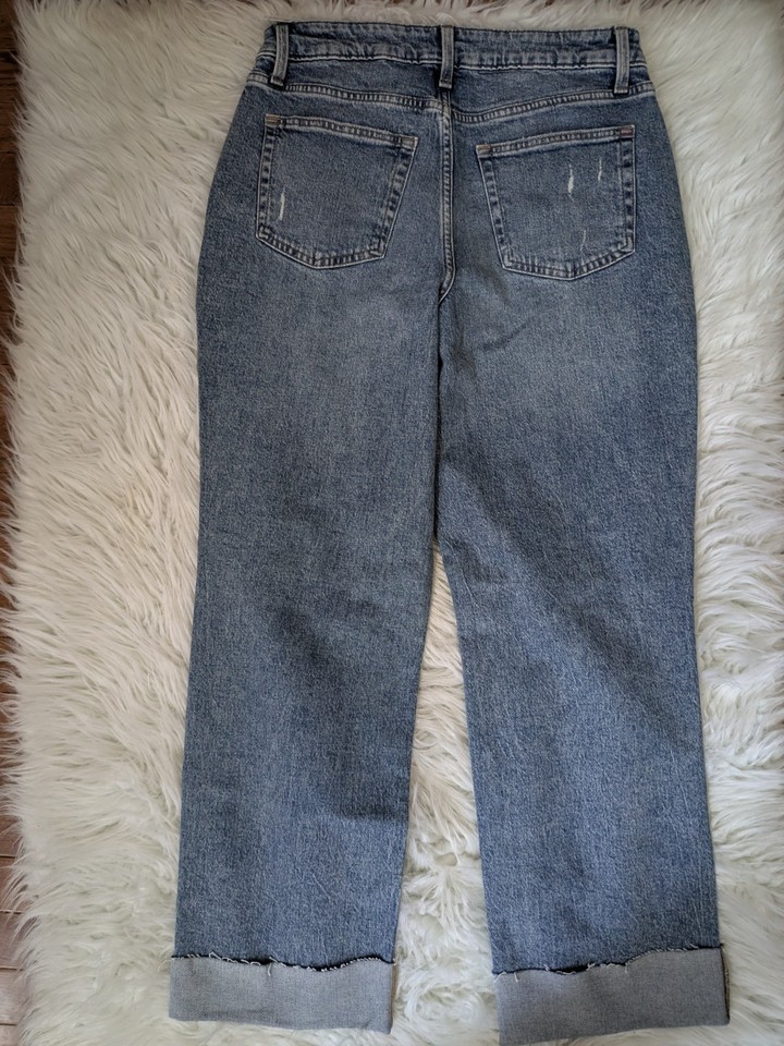 SIZE 10 R EDGELY BY MAURICES (NEW) Med Wash Distressed Jeans INVPV4090 ...