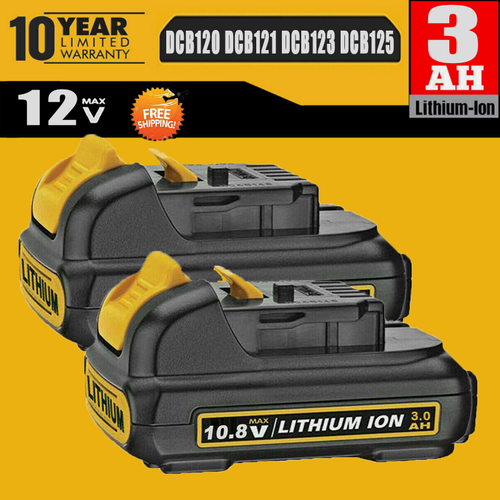 2Pack 12v 3.0Ah 12Volt Max Lithium-ion Battery For Dewalt DCB127-2 ...