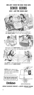 Drano Print Ad Vintage Advertisement Household Kitchen Cleaning ...