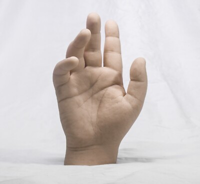 Pose-able Righ Silicone Robust Male Mannequin Hand - Light Skintone ...