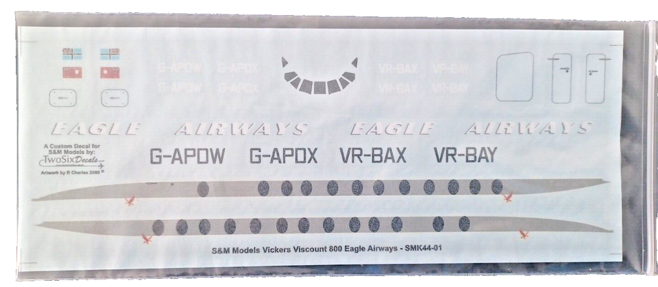 S&M Models 1/144 Scale Vickers Viscount 800 Model Kit **NEW OLD STOCK ...