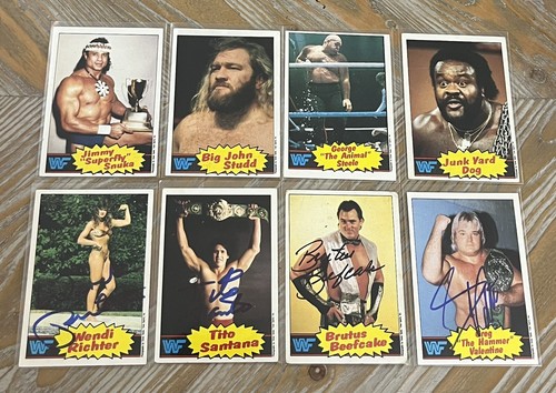 LOT OF (19) 1985 TOPPS WWF WRESTLING CARDS WITH AUTOGRAPHS! | eBay