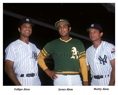 MLB 1973 The Alou Brothers Felipe Jesus & Matty Alou Color 8 X 10 Photo ...