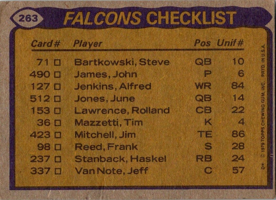 1979 Topps Bubba Bean/Wallace Francis/Rolland Lawrence/Greg Brezina ...