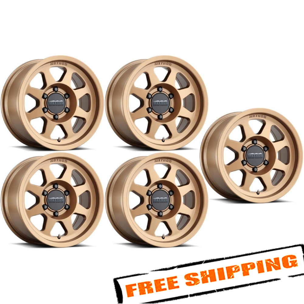 Method Race Wheels Set of 5 17x8.5 5x127 0mm 71.5mm MR701 Matte Bronze ...