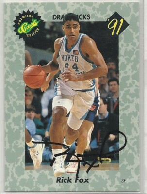 RICK FOX autographed 1991 Classic Draft Picks Basketball Card, Boston ...