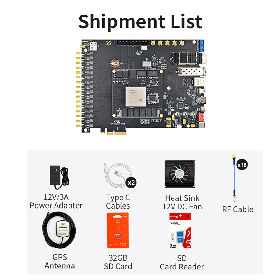 Puzhi FPGA Development Board Xilinx Zynq RFSOC RF Software Radio SDR ...
