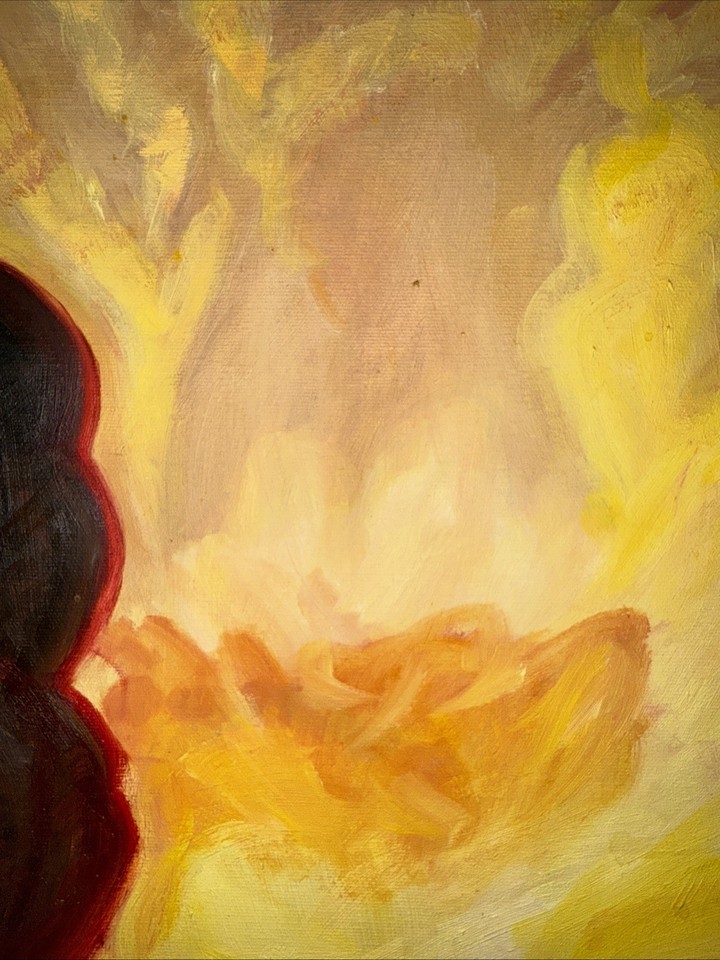 Original Abstract Painting Surreal Cliff Dive Emotional Expressionism -By Sadije | eBay