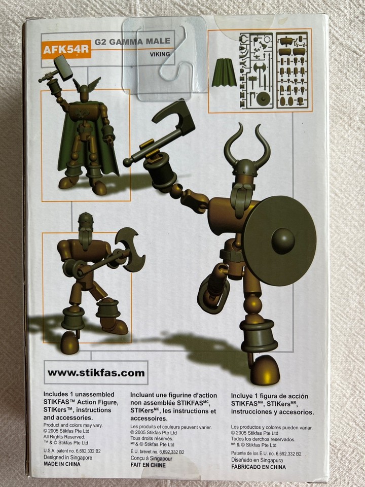 VIKING G2 GAMMA MALE STIKFAS Action Figure Kit AFK54R 2005 Hasbro MIB ...